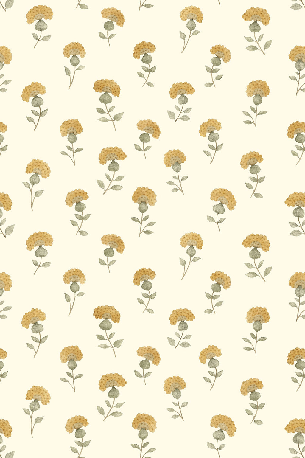 Gardenia Wallpaper - Sun Stream - Sample | Papier