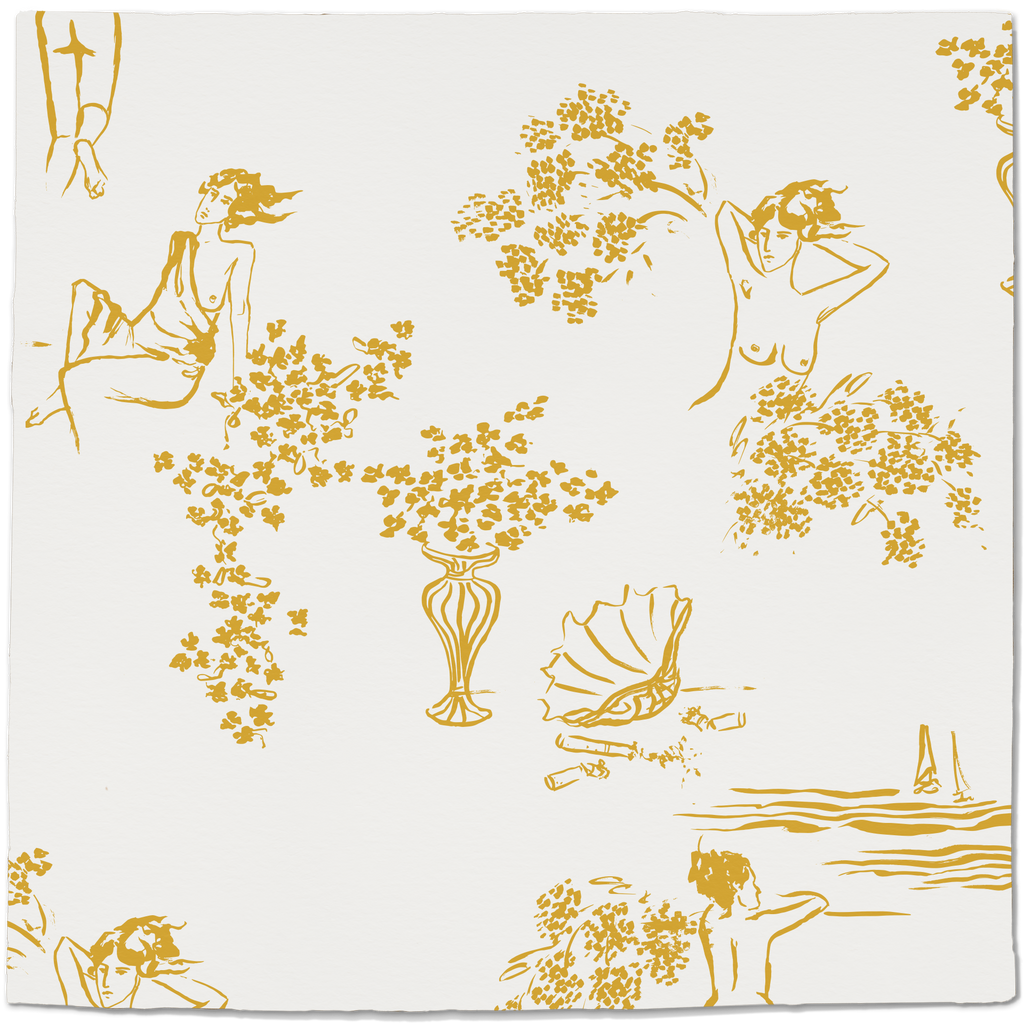 Sisters Wallpaper - Sunstone | Papier